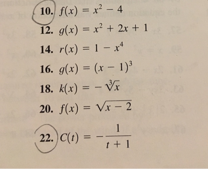 Solved SKILLS 5-28 Graphing Functions Sketch a graph of the | Chegg.com