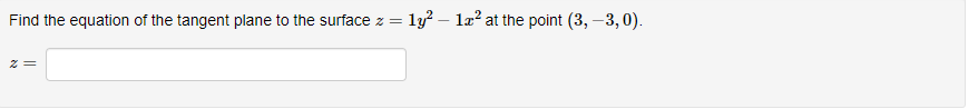 Solved Find the equation of the tangent plane to the surface | Chegg.com