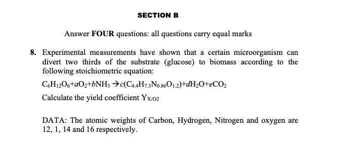 Solved SECTION B Answer FOUR questions: all questions carry | Chegg.com