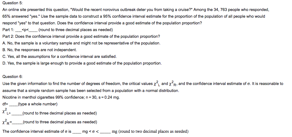 Solved Normal and Sampling Distributions Questions - there | Chegg.com