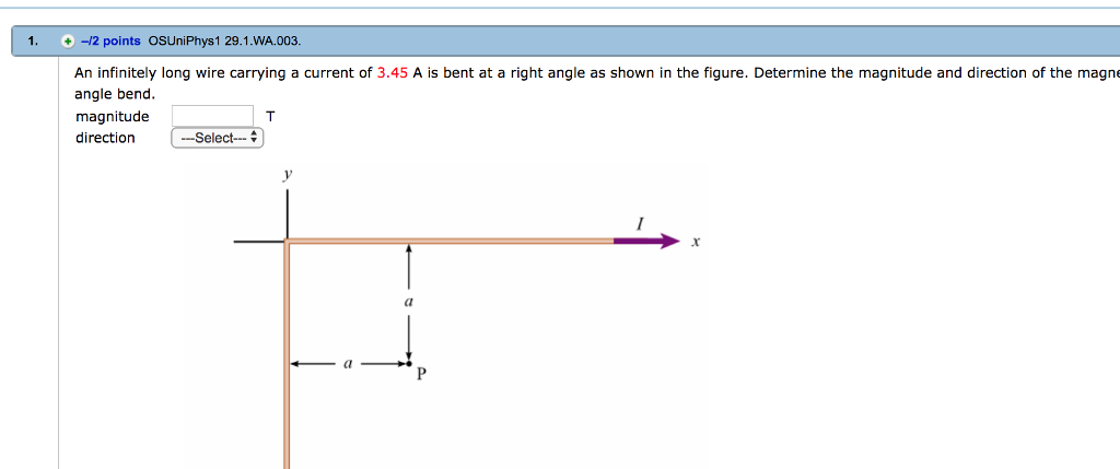 Solved 1. -12 points OSUniPhys1 29.1.WA.003 An infinitely | Chegg.com Solved 1. -12 points OSUniPhys1 29.1.WA.003 An infinitely | Chegg.com
