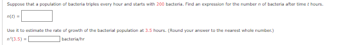 Solved Suppose that a population of bacteria triples every | Chegg.com