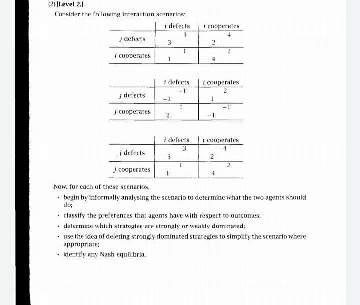 Solved (2) Level 2.1 Consider the following interaction | Chegg.com