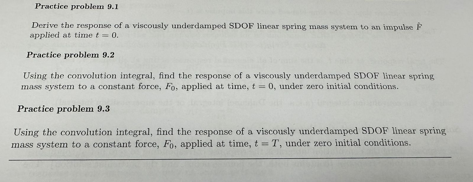 Solved Derive the response of a viscously underdamped SDOF | Chegg.com