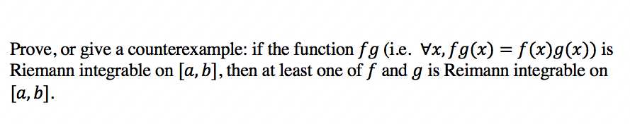 Solved Prove, or give a counterexample: if the function 𝑓𝑔 | Chegg.com
