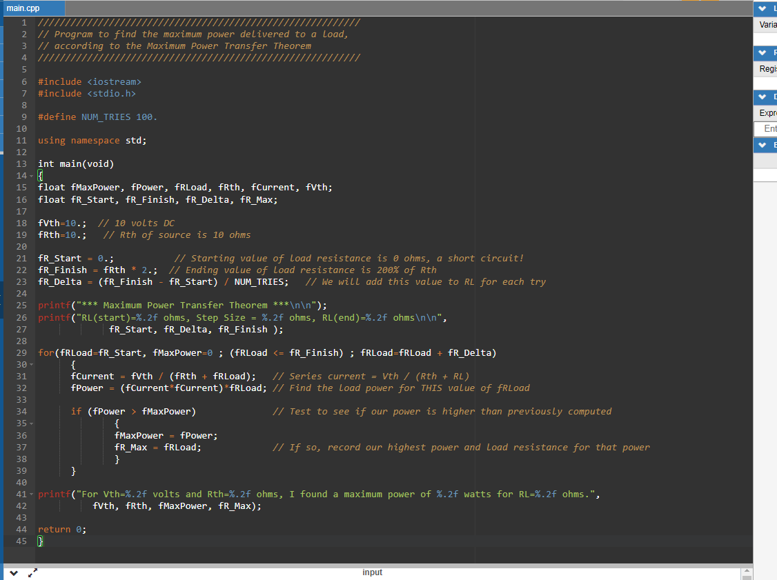 Solved Code Example 3 Questions for You to Answer 1. Run the | Chegg.com