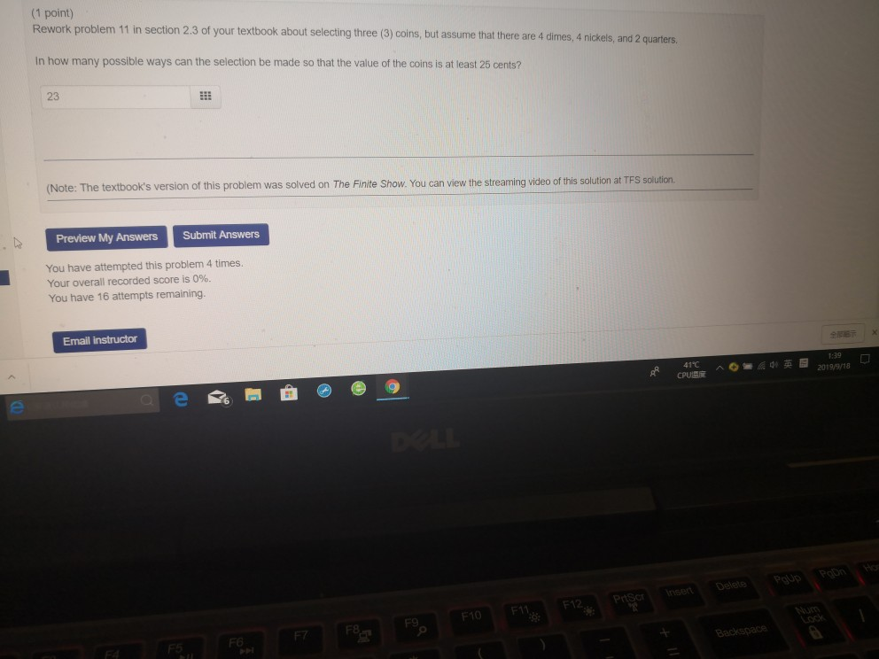 Solved 1 Point Rework Problem 11 In Section 2 3 Of Your