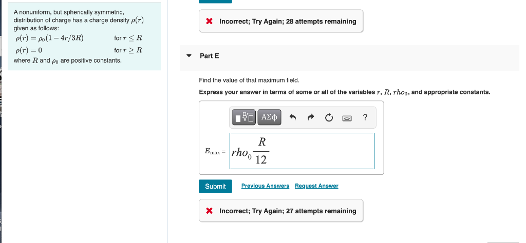 Solved Constants Part Obtain an expression for the electric | Chegg.com