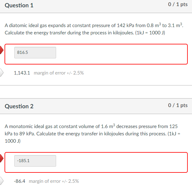 Solved 1. A diatomic ideal gas expands at constant pressure | Chegg.com