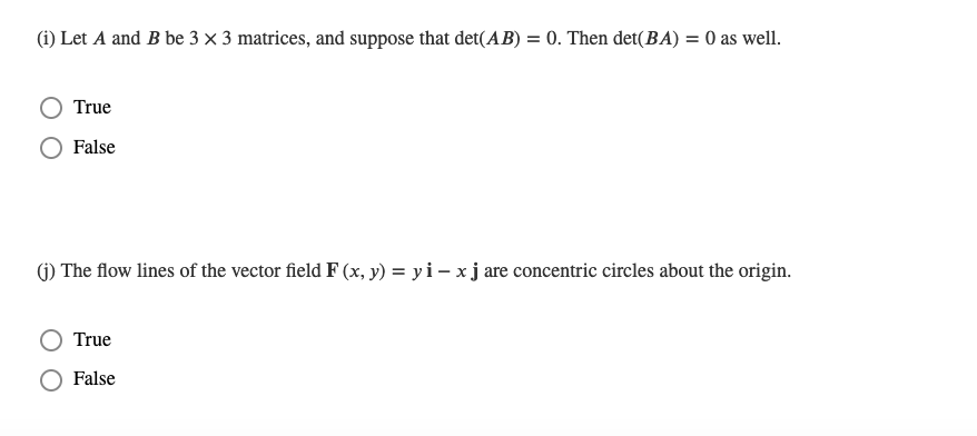 Solved (i) Let A and B be 3×3 matrices, and suppose that | Chegg.com