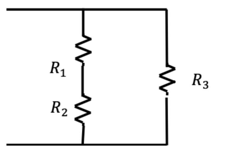 Solved A three-resistor circuit is shown in the figure | Chegg.com
