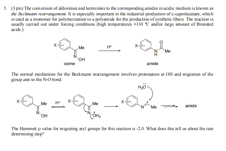 Solved The Hammett r value for migrating aryl groups for | Chegg.com
