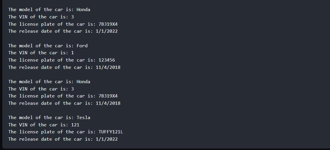 Solved Using C++, and files main.cc, date.h, car.h, car.cc, | Chegg.com