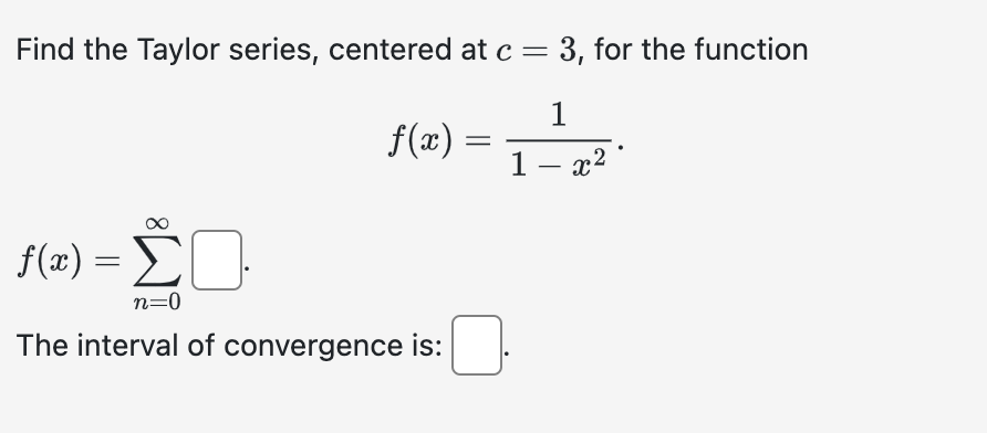 Solved Find the Taylor series for f(x)=sin(x) centered at | Chegg.com