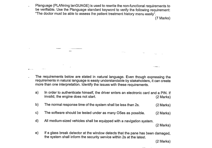 Solved 1.1Planguage (PLANning lanGUAGE) is used to rewrite | Chegg.com
