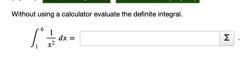 Solved Without using a calculator evaluate the definite | Chegg.com