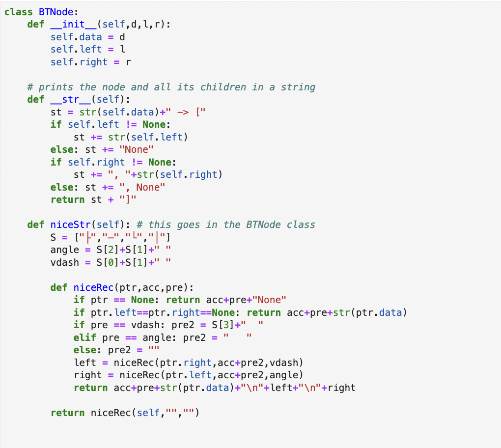 Solved \# removes the node ptr from the tree def | Chegg.com