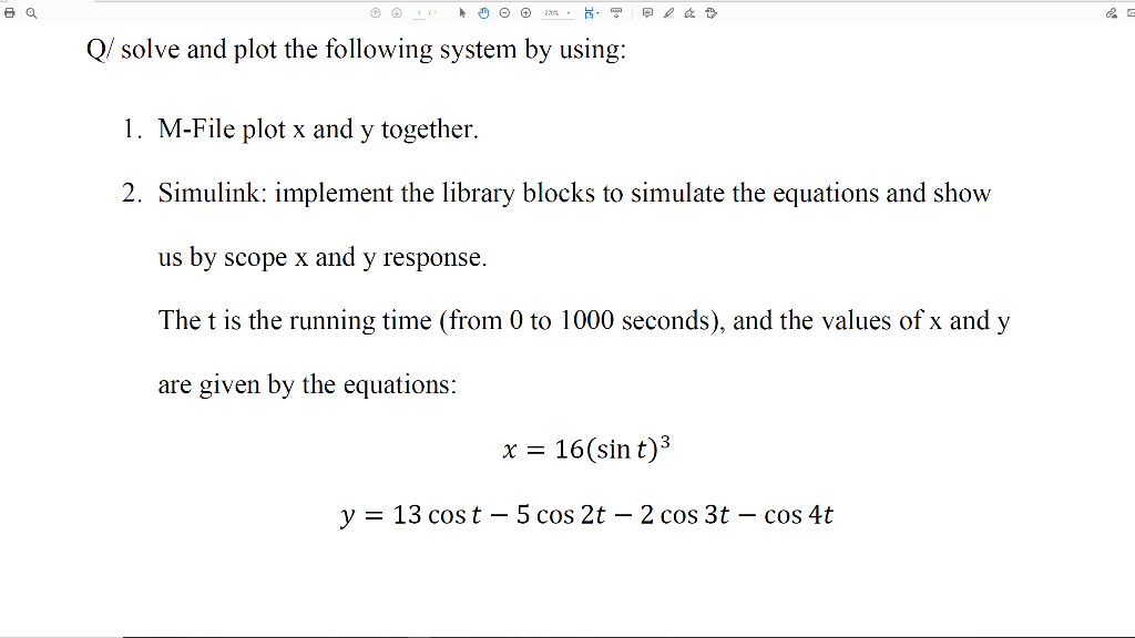 Solved 6 Q/ solve and plot the following system by using: 1. | Chegg.com