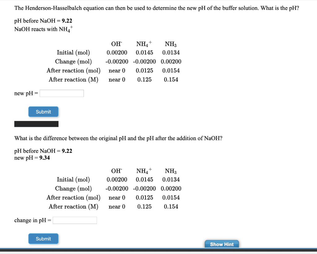 Solved TUTOR Buffer Solutions: Addition of Reagents Step 1 | Chegg.com