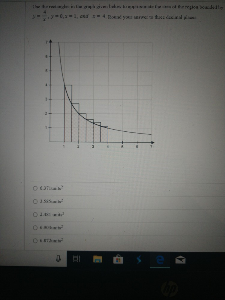 Solved use the rectangles in the graph given below to | Chegg.com
