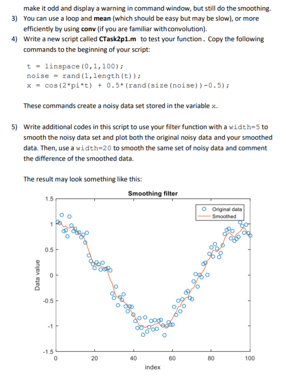 Solved A smoothing filter averages out rapid changes from a | Chegg.com