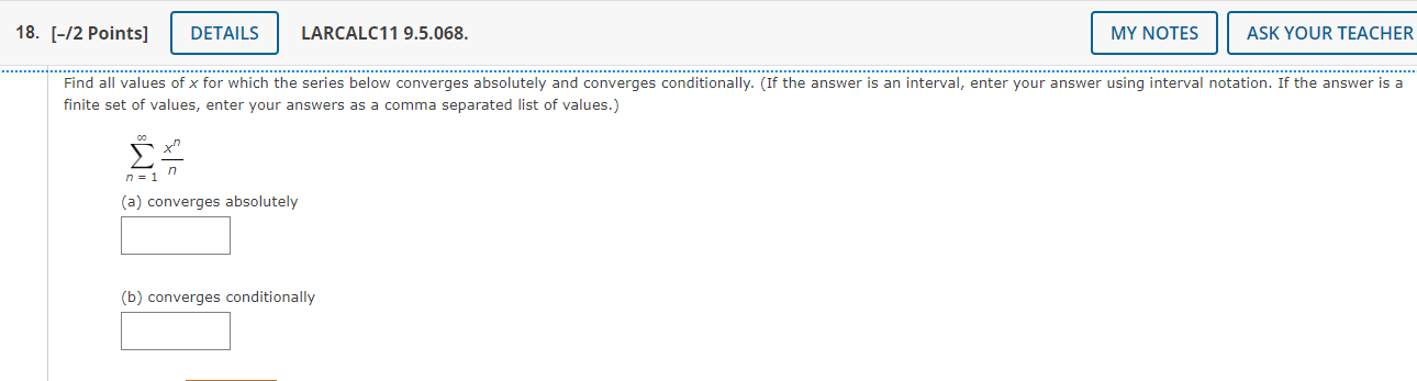 Solved finite set of values, enter your answers as a comma | Chegg.com