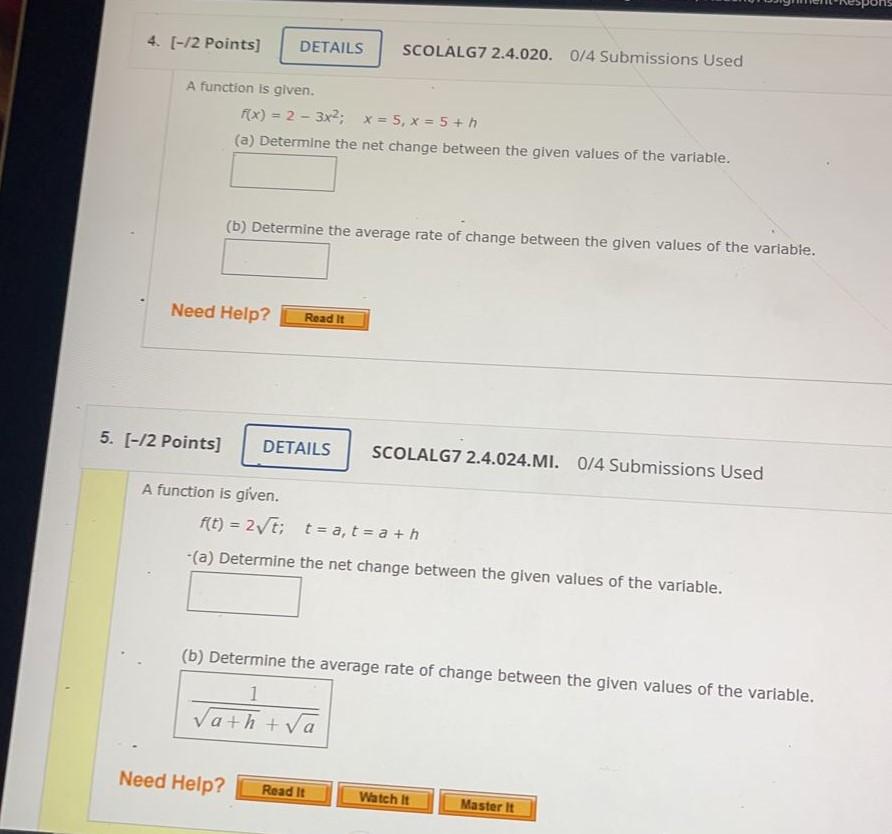 Solved 4. [-12 Points) DETAILS SCOLALG7 2.4.020. 0/4 | Chegg.com