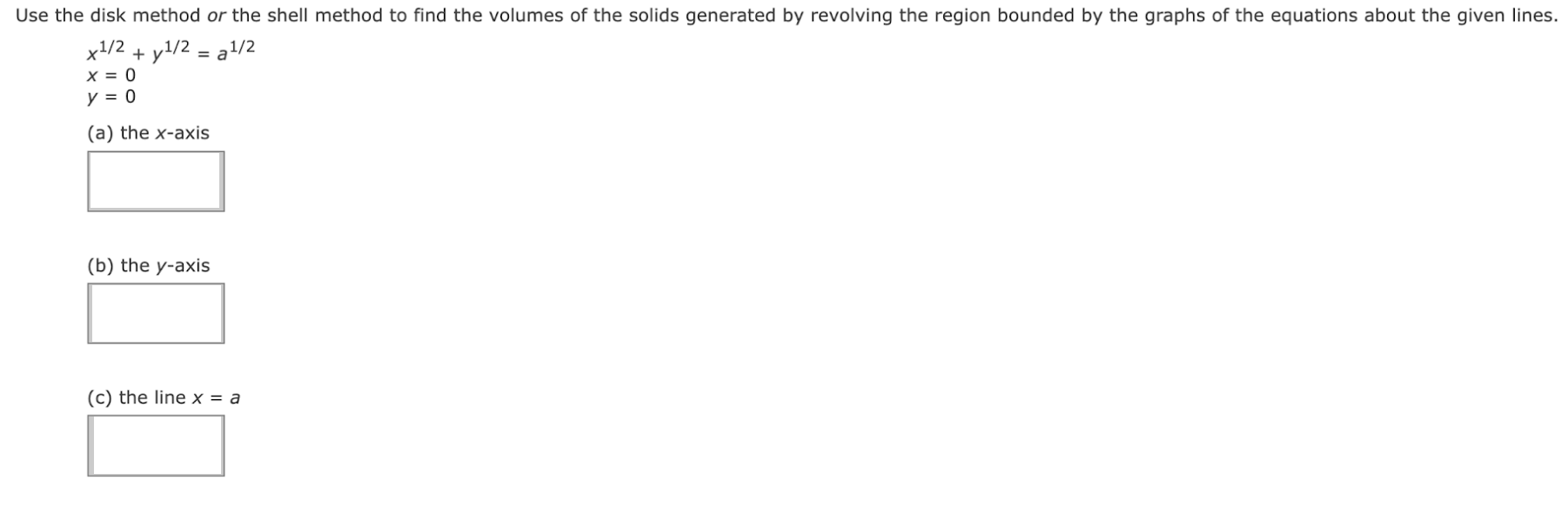 Solved Use the disk method or the shell method to find the | Chegg.com