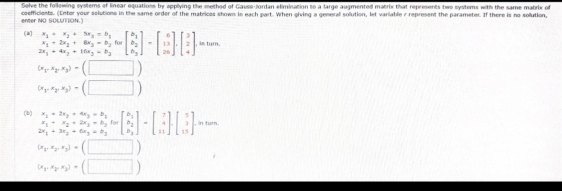 Solved PLEASE ANSWER ALL PARTS! 1) Solve (if possible) each | Chegg.com