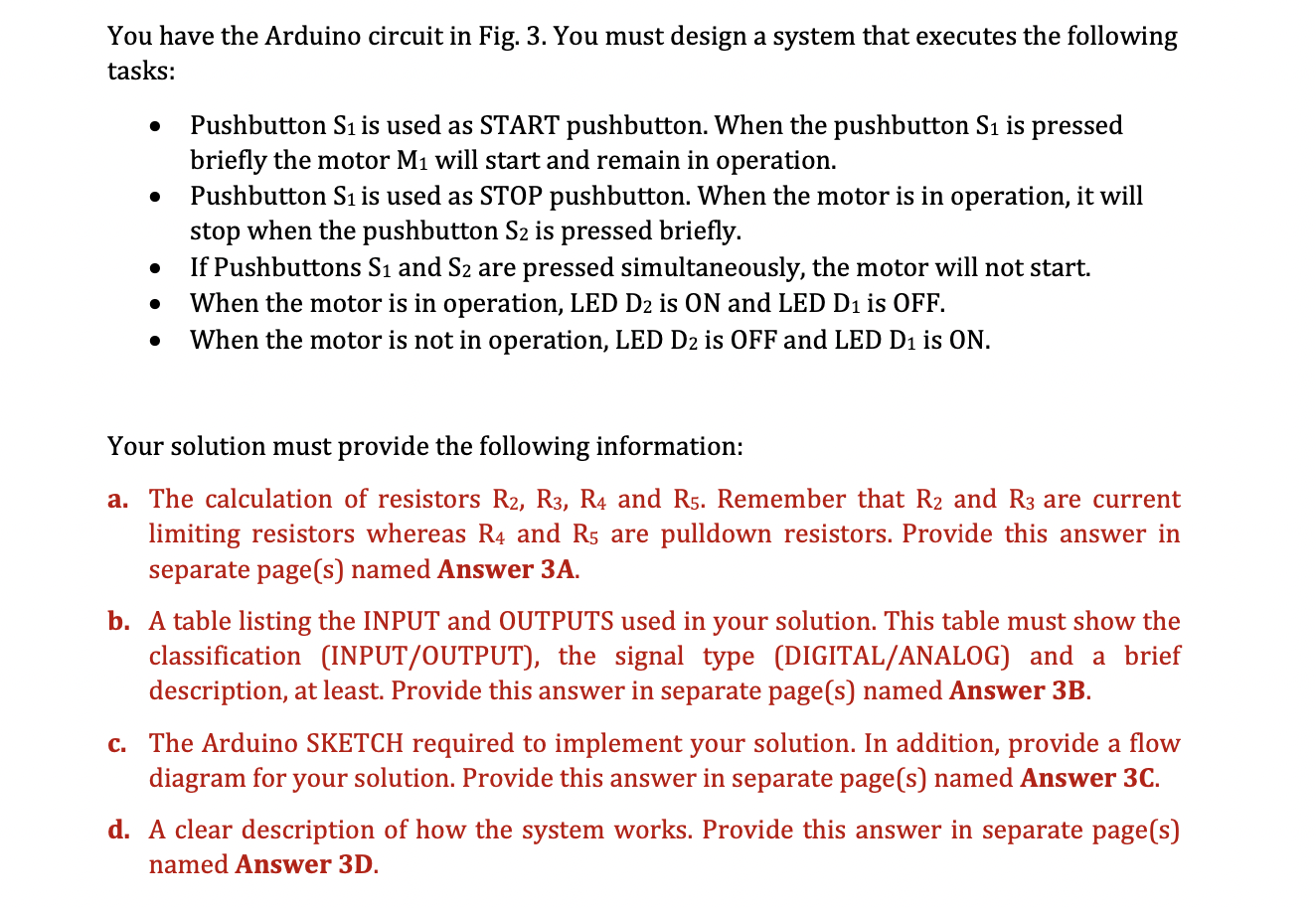 Solved You have the Arduino circuit in Fig. 3. You must | Chegg.com