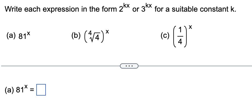 Solved Write each expression in the form 2kx or 3kx for a | Chegg.com