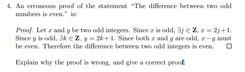 Solved 1. An erroneous proof of the statement "The | Chegg.com