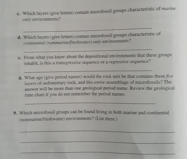 Solved 216 Microfossils and Introduction to the Tree of Life | Chegg.com