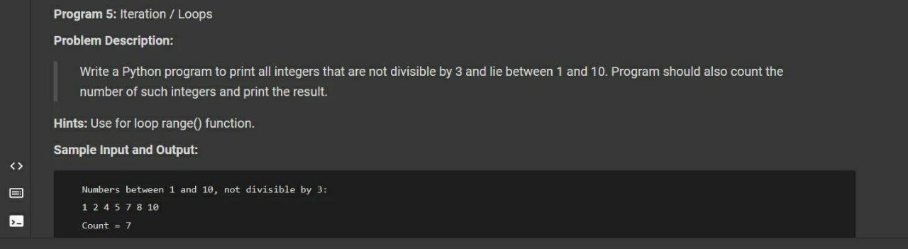 Solved Program 5: Iteration / Loops Problem Description: | Chegg.com