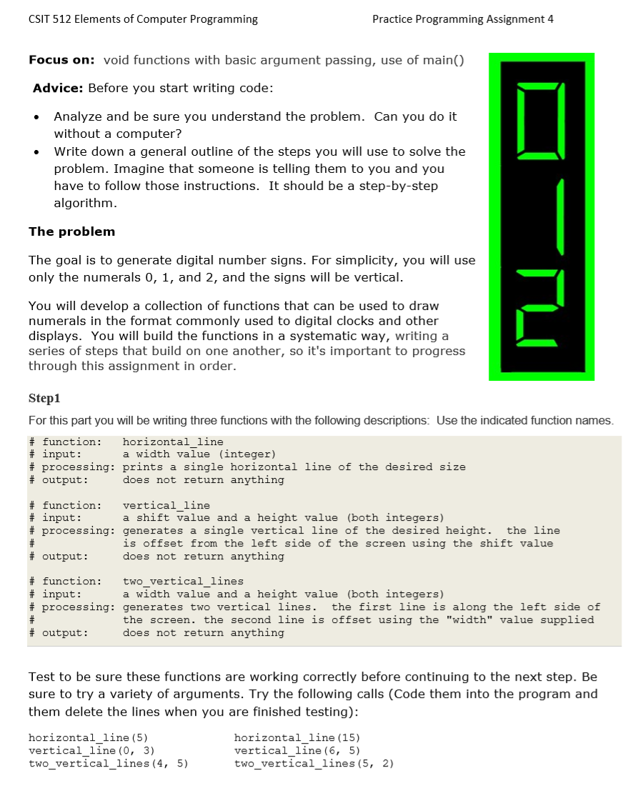 Solved CSIT 512 Elements of Computer Programming Practice | Chegg.com Solved CSIT 512 Elements of Computer Programming Practice | Chegg.com