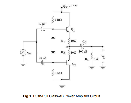 Solved To demonstrate the capacitor-coupled, complementary | Chegg.com