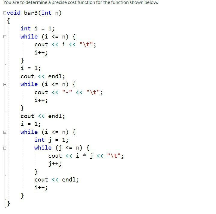 Solved You are to determine a precise cost function for the | Chegg.com