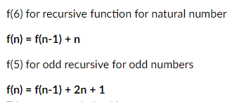 f(6) for recursive function for natural number | Chegg.com