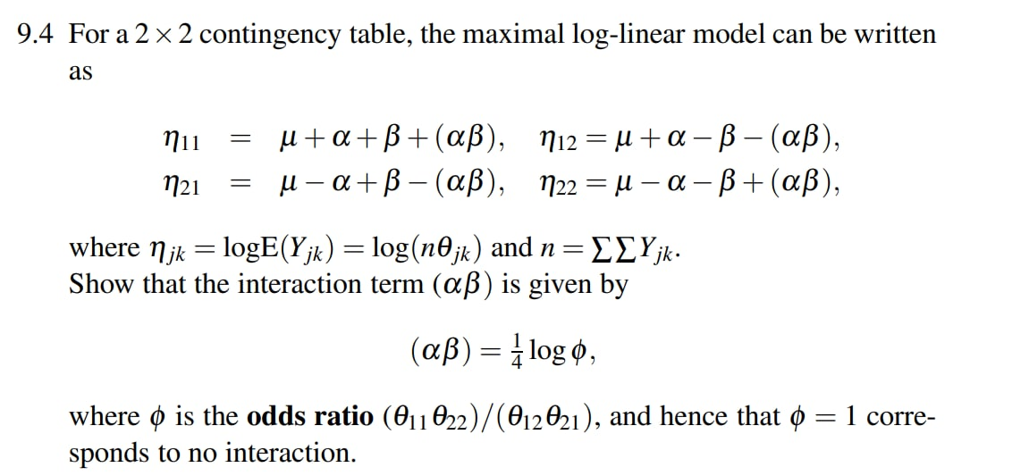 Solved 9.4 For a 2 x 2 contingency table, the maximal | Chegg.com