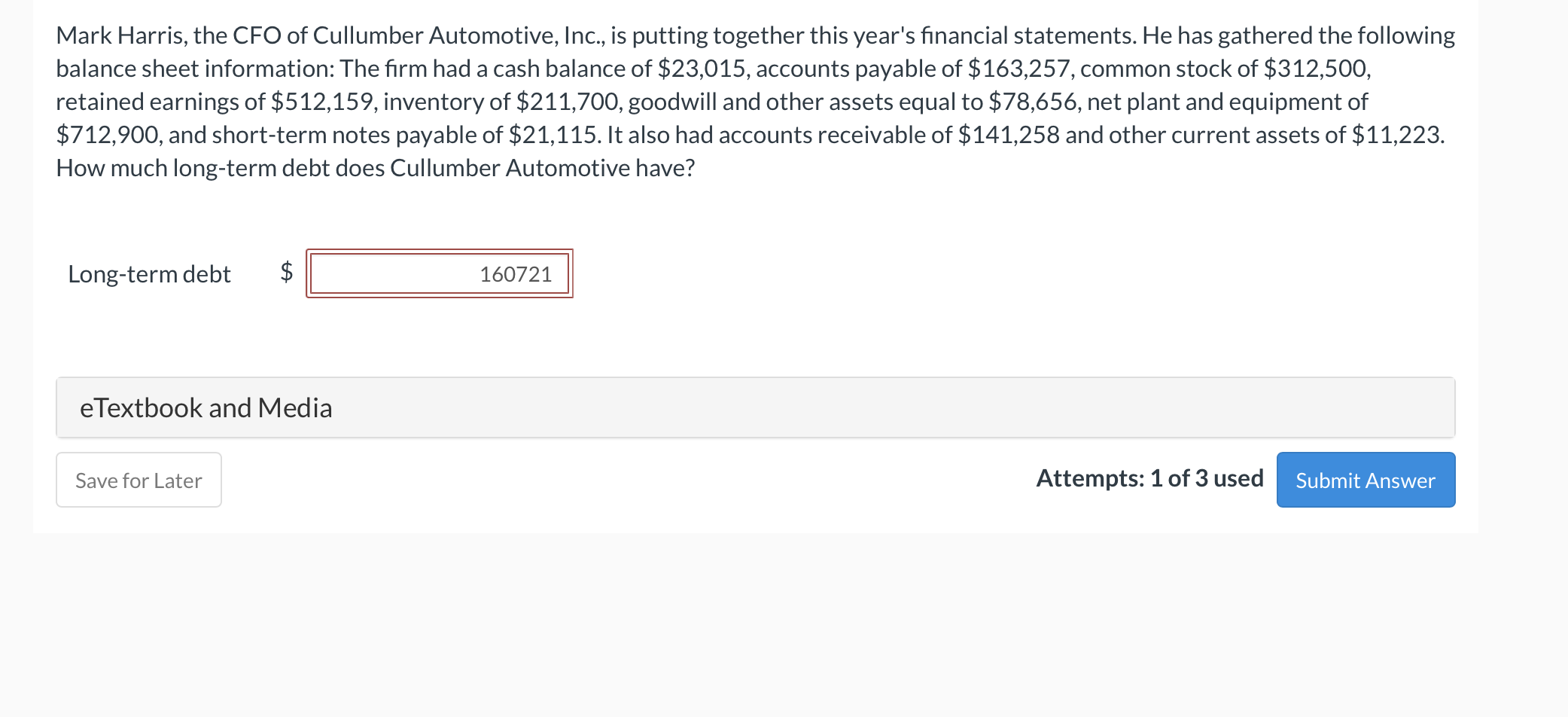 Solved Mark Harris, the CFO of Cullumber Automotive, Inc., | Chegg.com