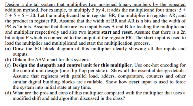 Solved the repeated addition method. For example, to | Chegg.com