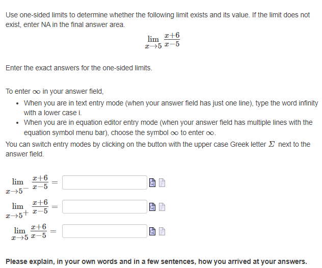 Solved Use one-sided limits to determine whether the | Chegg.com