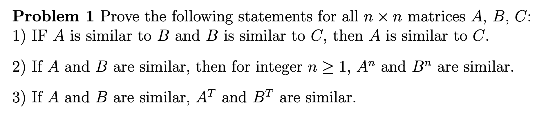 Solved Problem 1 Prove the following statements for all n x | Chegg.com