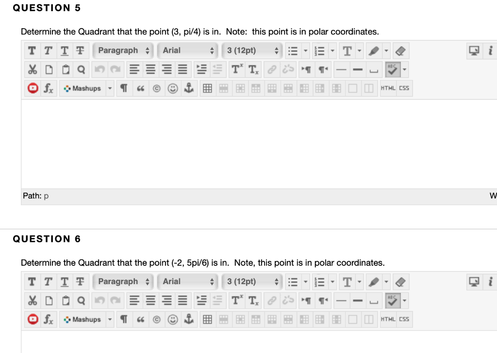 Solved QUESTION 5 Determine the Quadrant that the point (3, | Chegg.com
