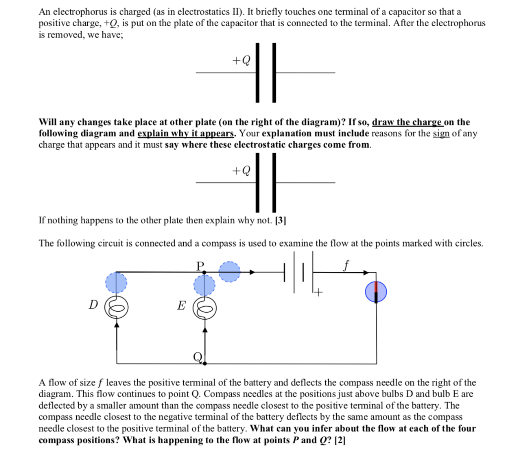 Solved An electrophorus is charged (as in electrostatics | Chegg.com