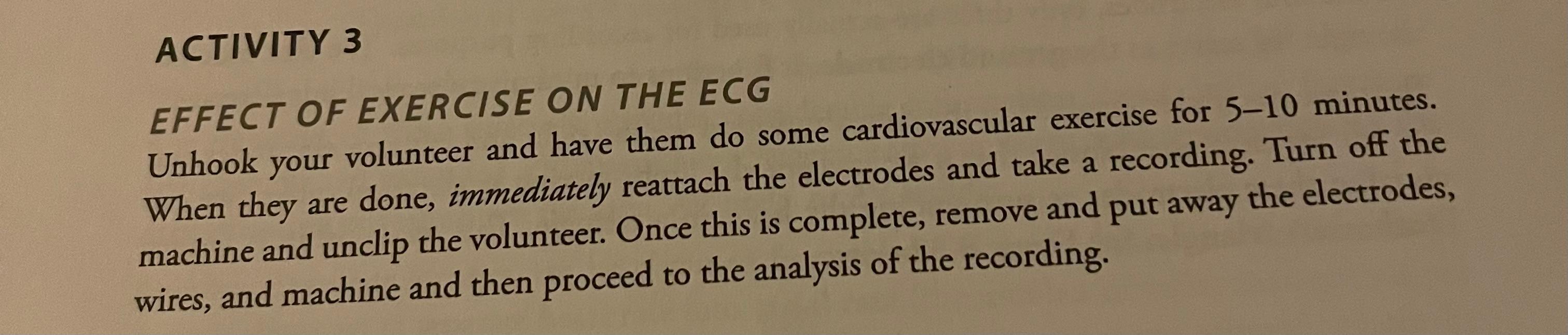 Solved 5. Examine the post-exercise trace from Activity 3. | Chegg.com