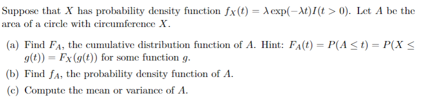 Solved Suppose that X has probability density function | Chegg.com