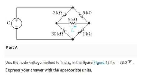 Solved Use the node-voltage method to find i0 in the | Chegg.com