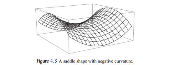 Figure 4.3 A saddle shape with negative curvature. | Chegg.com