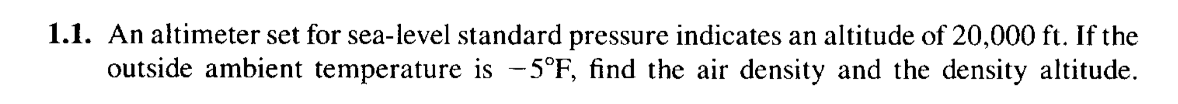 Solved 1.1. An altimeter set for sea-level standard pressure | Chegg.com